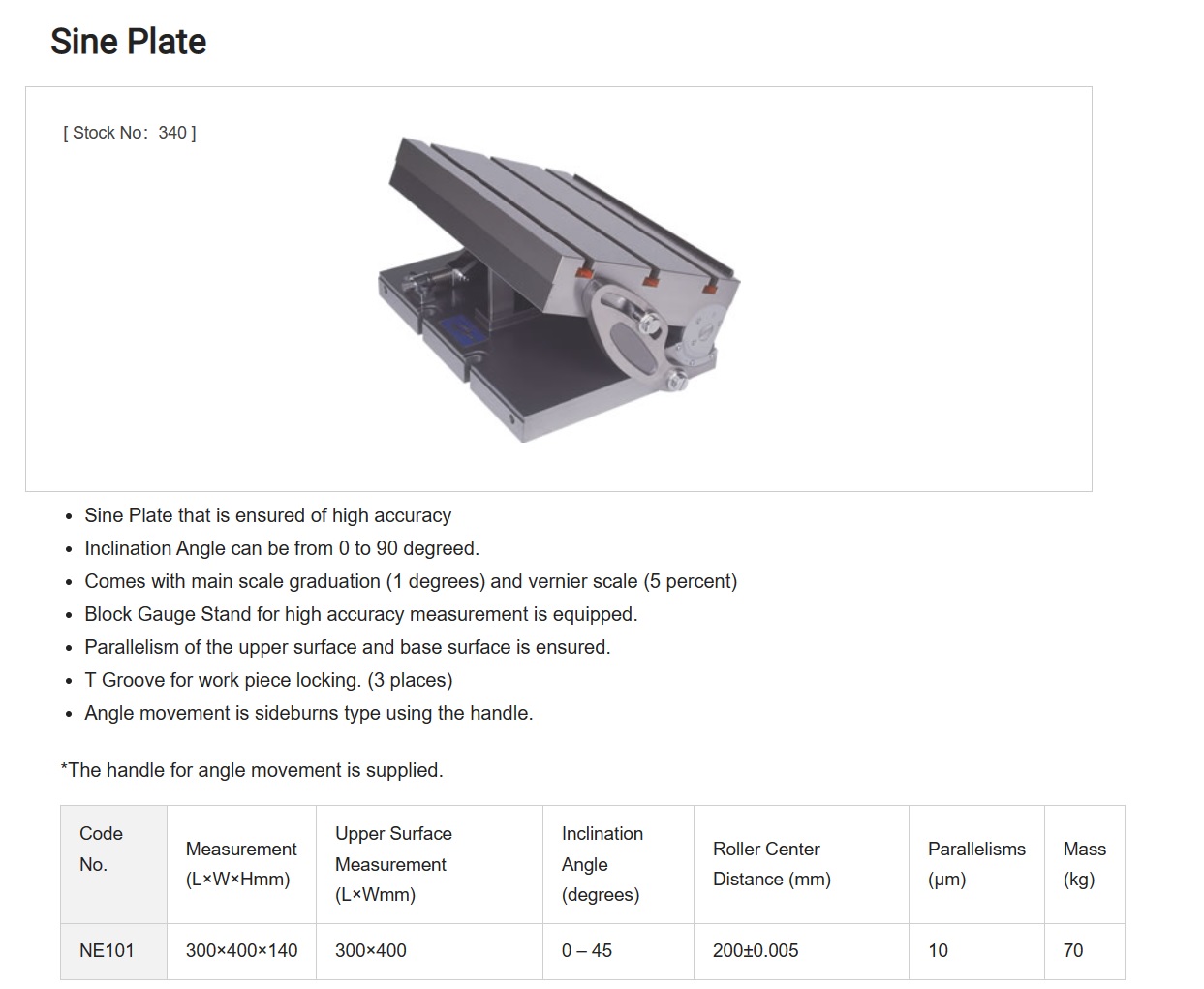 Ichiban Precision Sdn Bhd - Obishi - Obishi Swivel Type Angle Plate, Sine Plate, Double Type ...